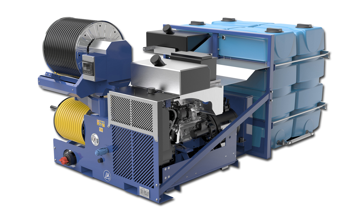 Moses Hybrid 100 - 300 bar Sewer Cleaning Unit | Projetting
